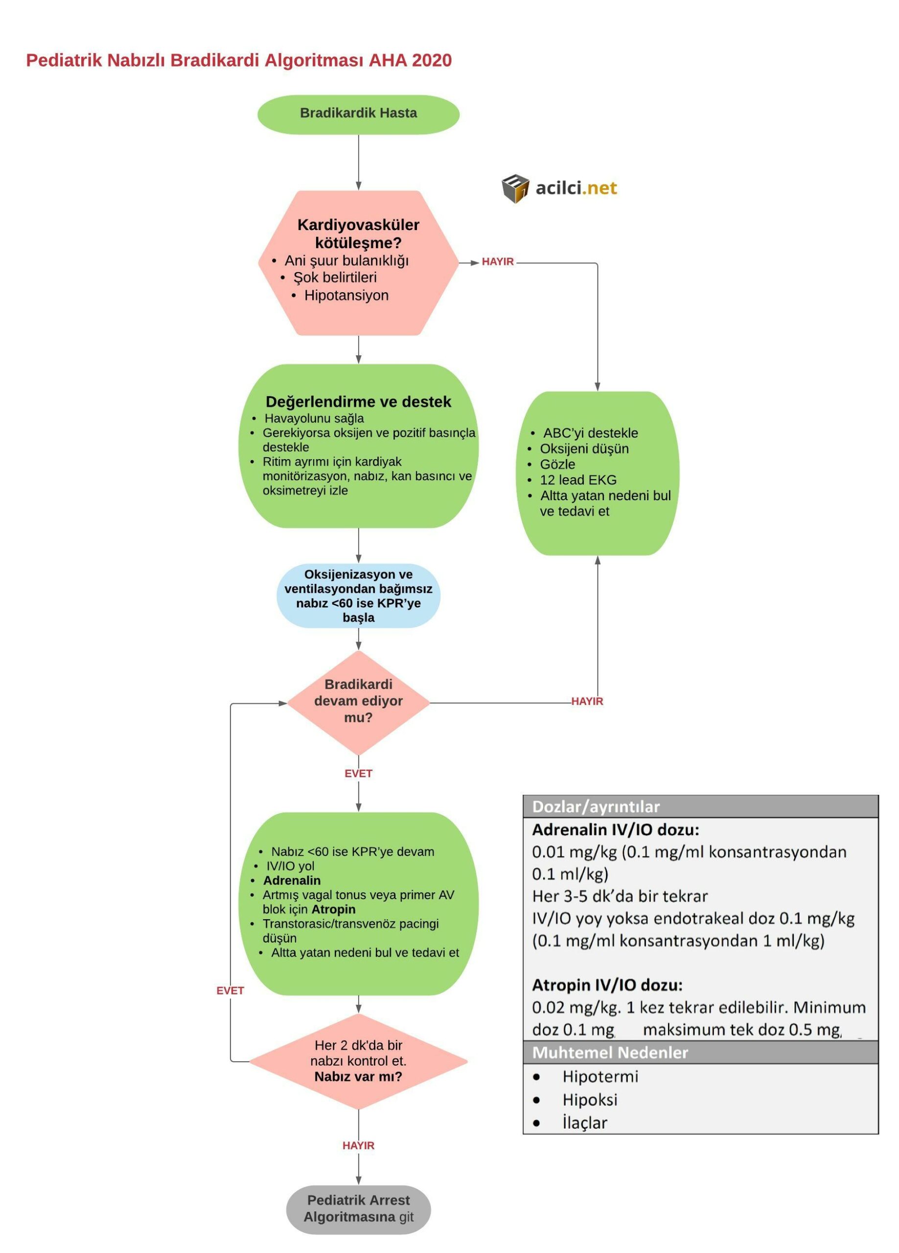 Pediatrik Temel ve İleri Yaşam Desteği- AHA 2020 - Acilci.Net